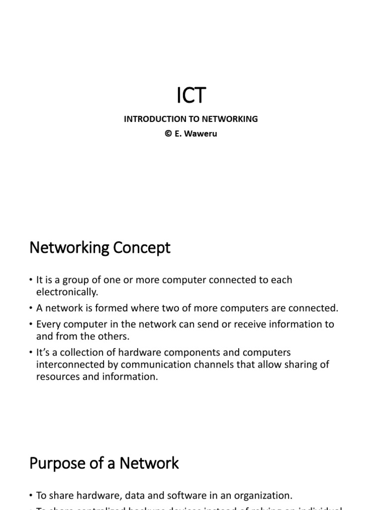 Lesson 7 Introduction To Networks | PDF | Computer Network | Local Area ...