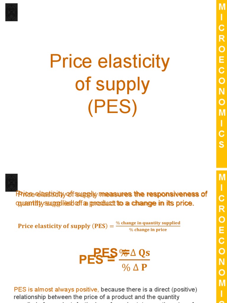 Understanding Price Elasticity of Supply | PDF | Elasticity (Economics ...