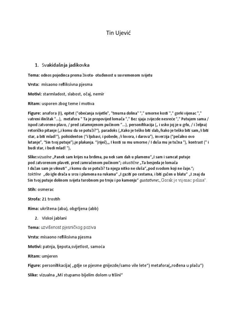 Tin Ujević | PDF