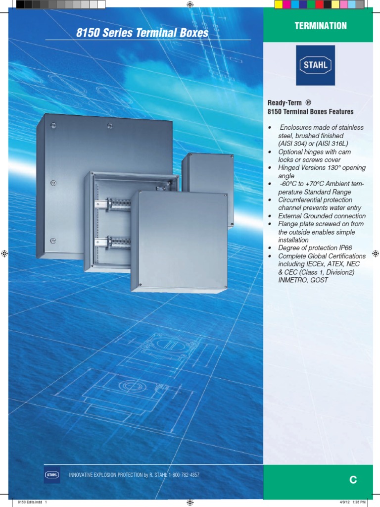 Explosion Proof Terminal Box Specifications | PDF | Screw | Mechanical ...