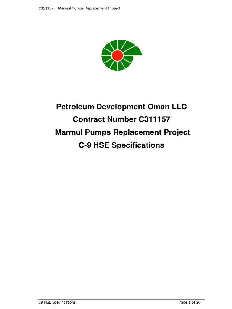 Ensuring Safety in the Marmul Pumps Replacement Project: PDO's HSE ...