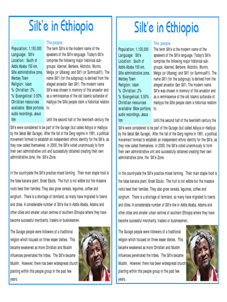 Silt'e in Ethiopia Silt'e in Ethiopia: The People: The People | PDF
