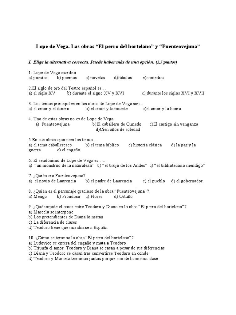 Lope de Vega | PDF | Obras de teatro