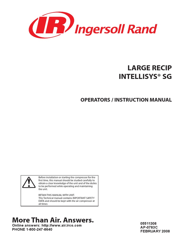 Large Recip Intellisys® SG: Operators / Instruction Manual | Download ...