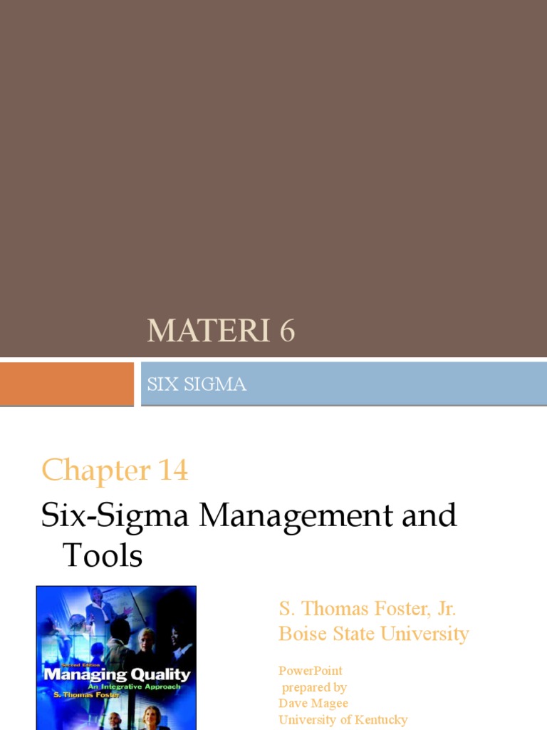 Materi 6 Uas Six Sigma | PDF | Six Sigma | Design For Six Sigma