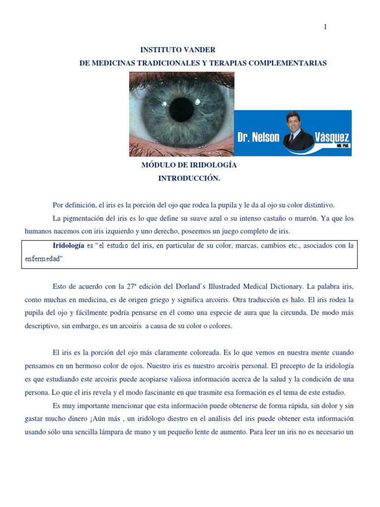 Introducción a la Iridología y su Historia | PDF | Medicina