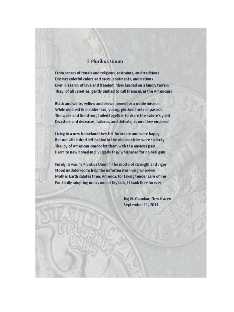 E Pluribus Unum | PDF