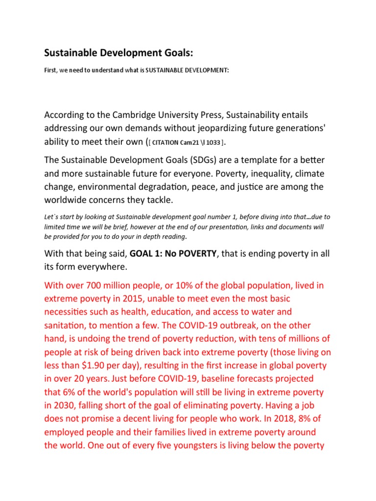 Sustainable Development Goals | PDF | Agriculture | Poverty & Homelessness
