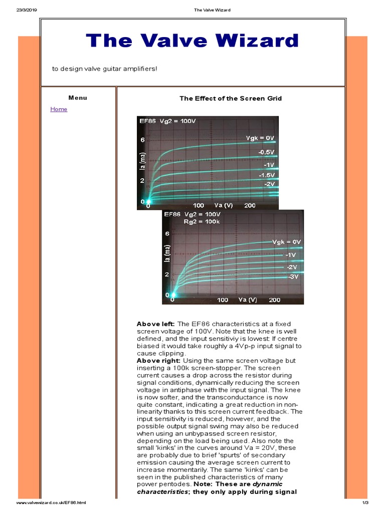 EF86 Screen Grid Effects Explained | PDF | Vacuum Tube | Amplifier