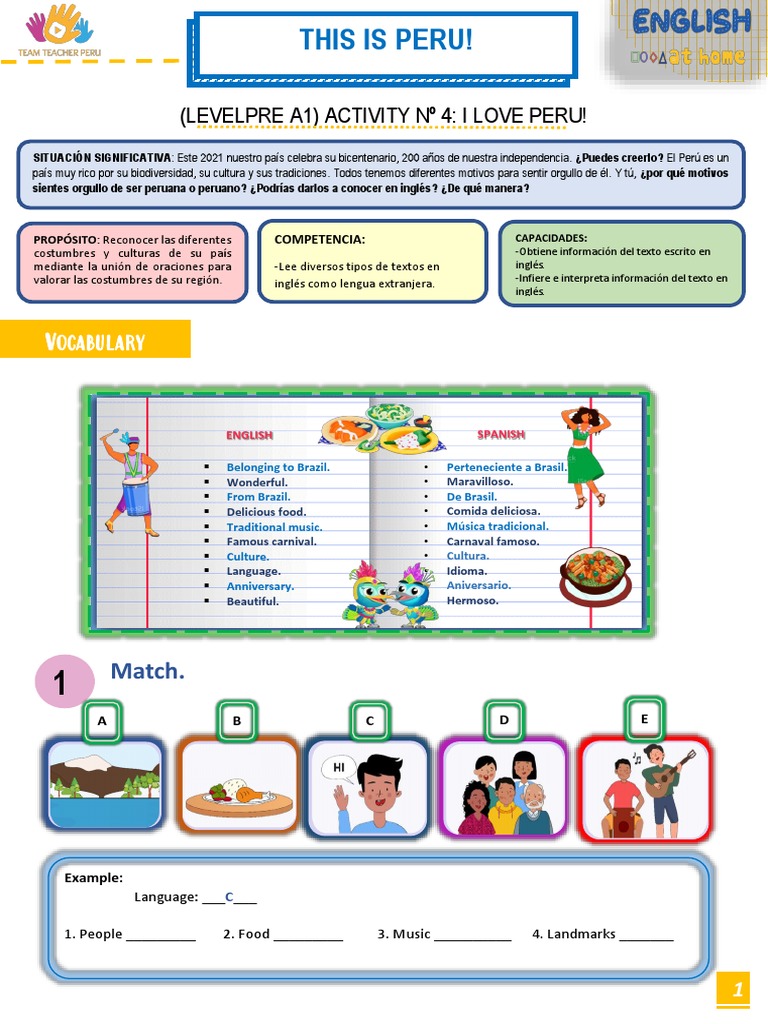 Worksheet - Pre A1-EDA 9-Activity 4 | PDF