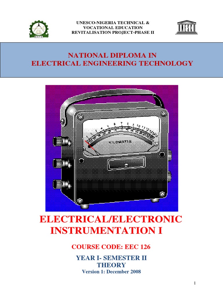 Instrumentation Theory EEC 126-1 | PDF | Voltage | Force