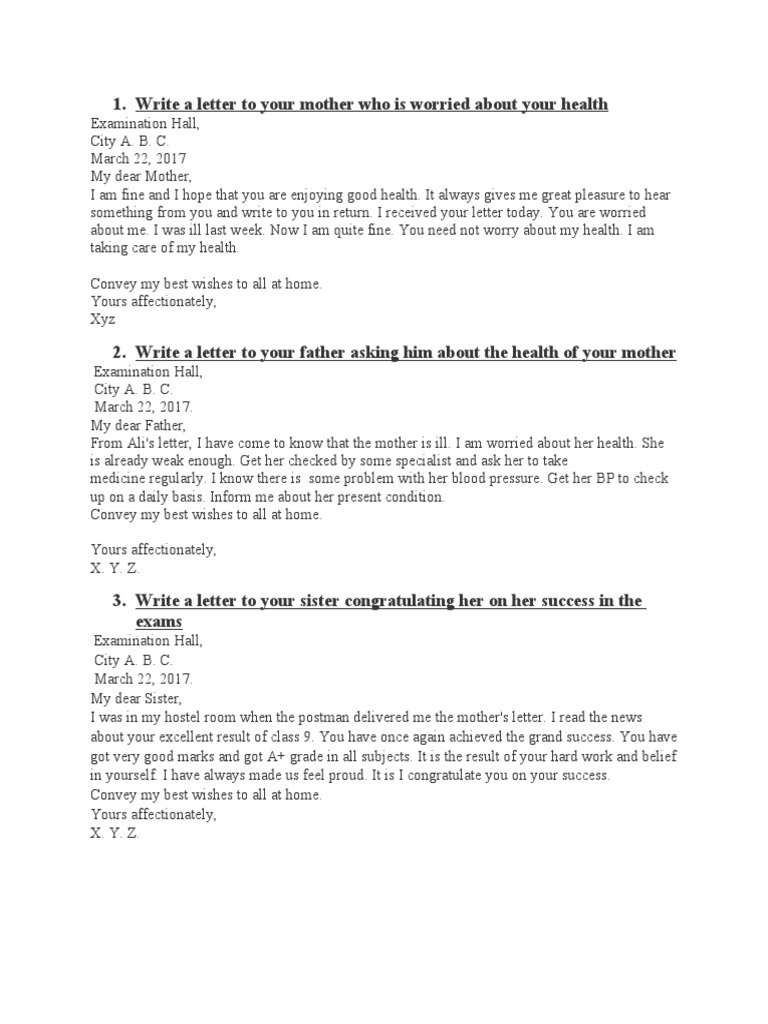 Letters 9th & 10th Class | PDF