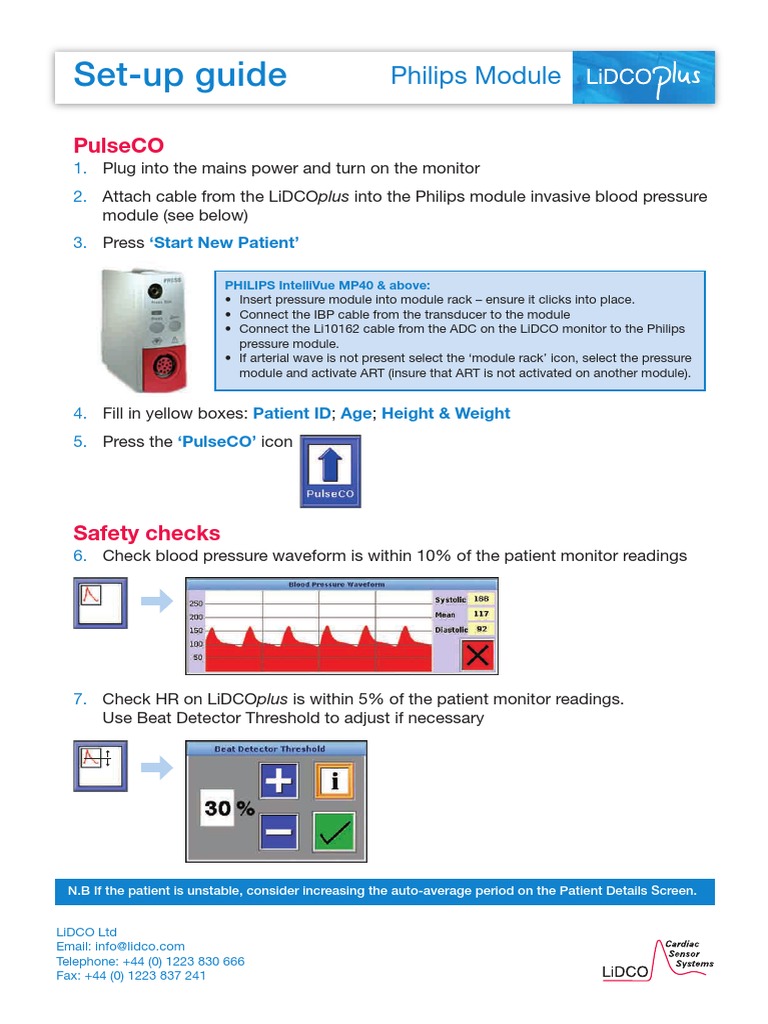 Setup and Calibration Instructions for Integrating the LiDCOplus ...