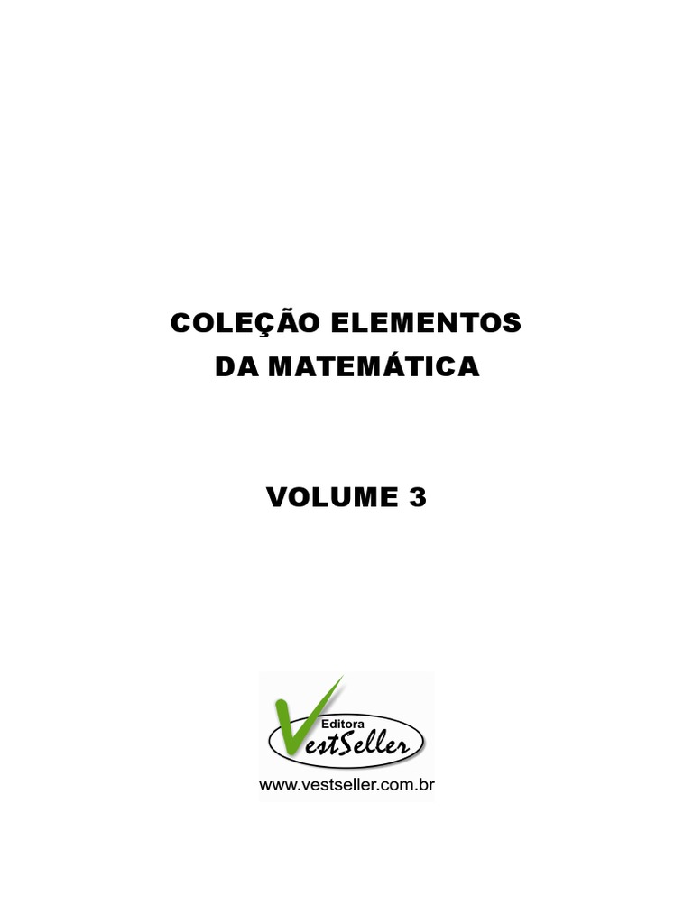 Elementos Da Matematica - Volume 3 | PDF | Sequência | Números