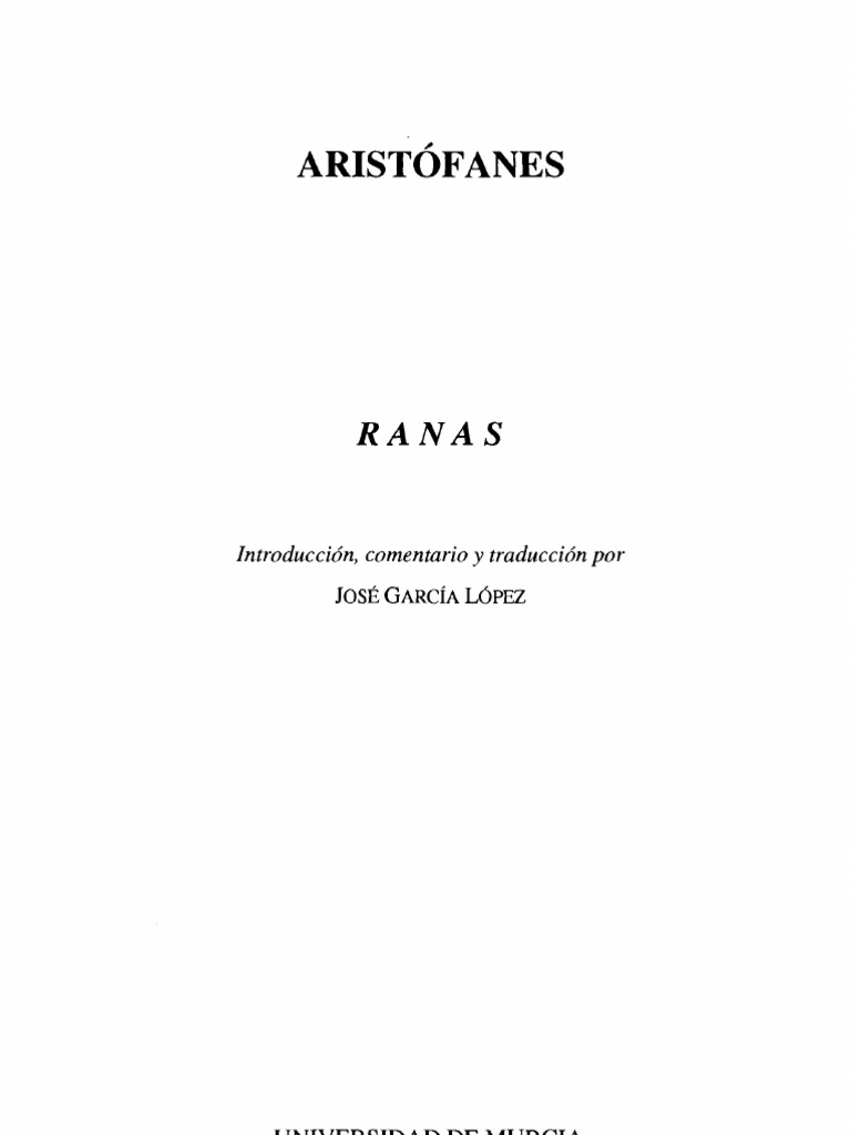 Las Ranas | PDF | Aristófanes | Comedia