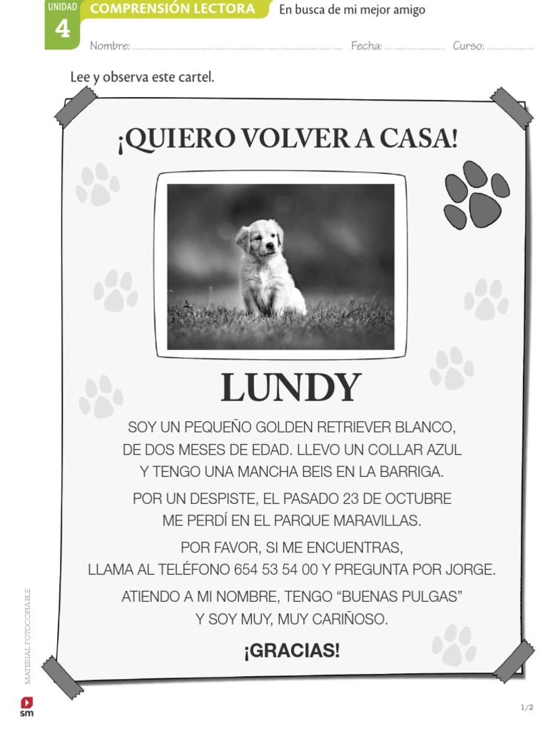Lengua. Lecturapdf | PDF | Perros | Razas de perros