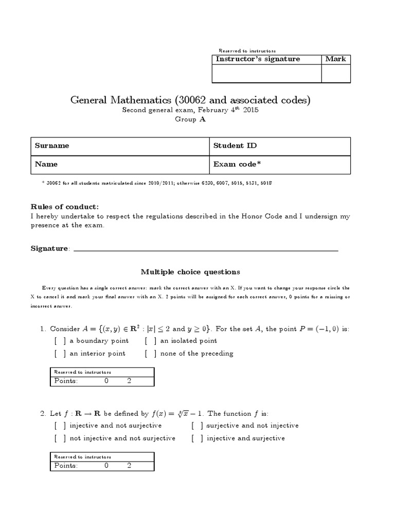 General Mathematics (30062 and Associated Codes) | PDF | Function ...