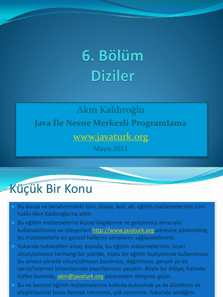 Bölüm Diziler | PDF