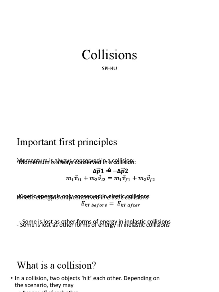 5 Collisions | PDF | Collision | Momentum