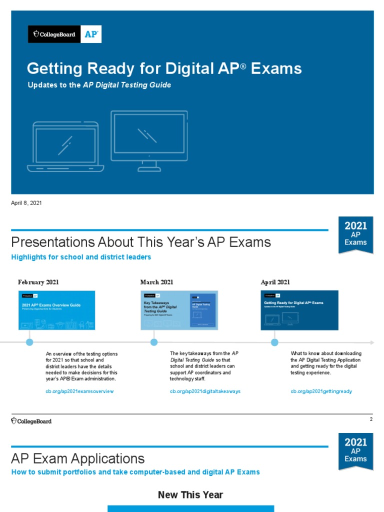 Getting Ready For Digital AP Exams | PDF | Test (Assessment) | Mobile App