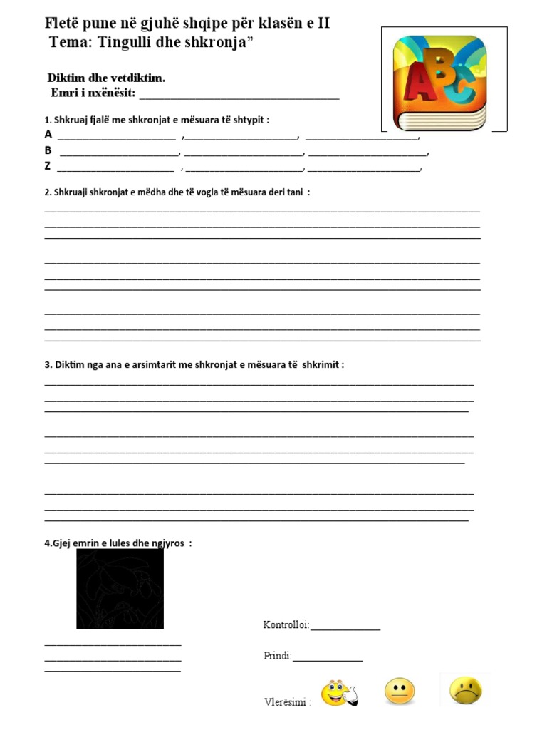 GJ - Shqipe Fletë Pune Diktim Dhe Vetdiktim 27.03 | PDF