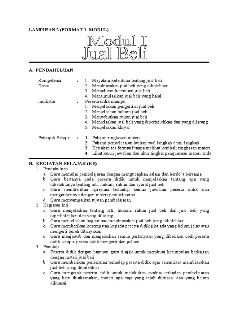 Modul Jual Beli | PDF