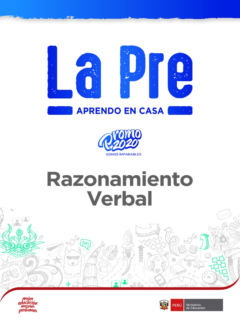 Razonamiento Verbal La Pre Aprendo en Casa Promo 2020. Semana 3, Sesión ...