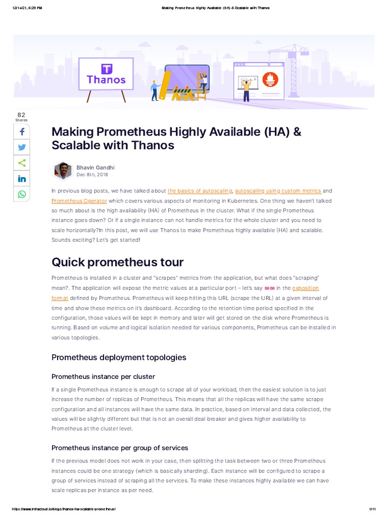 Making Prometheus Highly Available (HA) & Scalable With Thanos | PDF ...