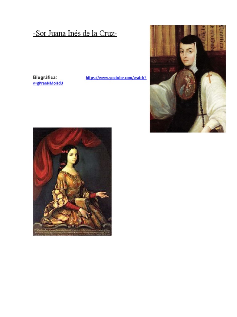 Sor Juana Inés de La Cruz (Video, Corpus de Poemas y Fragmentos) | PDF