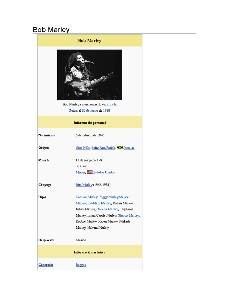 Bob Marley | PDF | Arte | Religión y espiritualidad