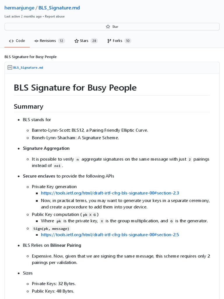 BLS Signatures Simplified | PDF | Applied Mathematics | Secure ...