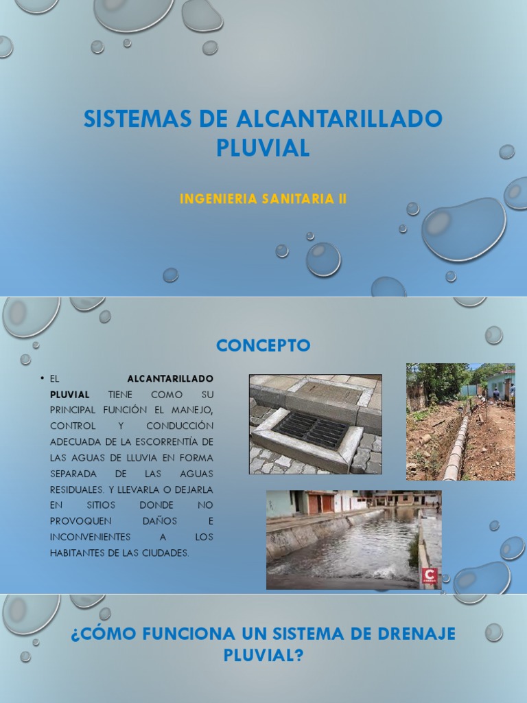 Sistemas de Alcantarillado Pluvial | PDF | Precipitación | Alcantarillado