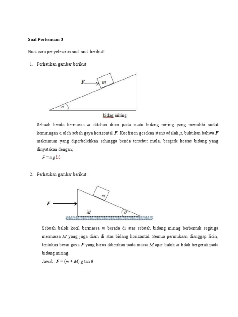 Soal Latihan Pert. 3 TM | PDF