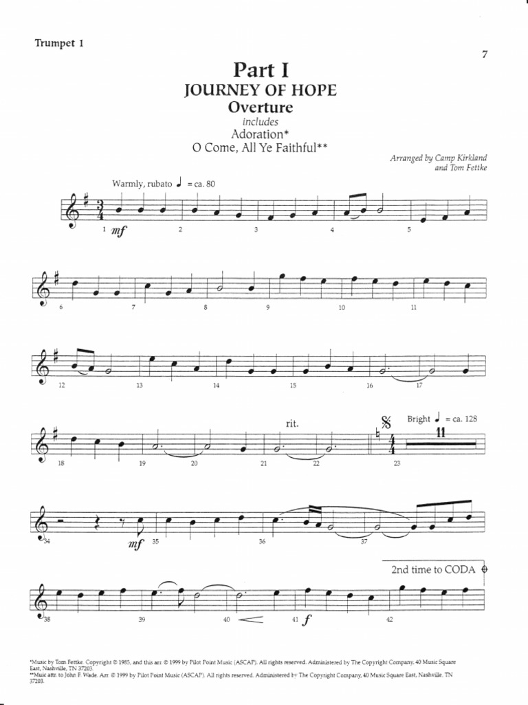 10 Journey of Hope - Trumpet 1 | PDF