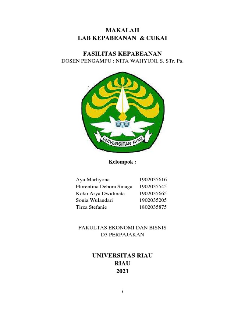 Fasilitas Kepabeanan | PDF