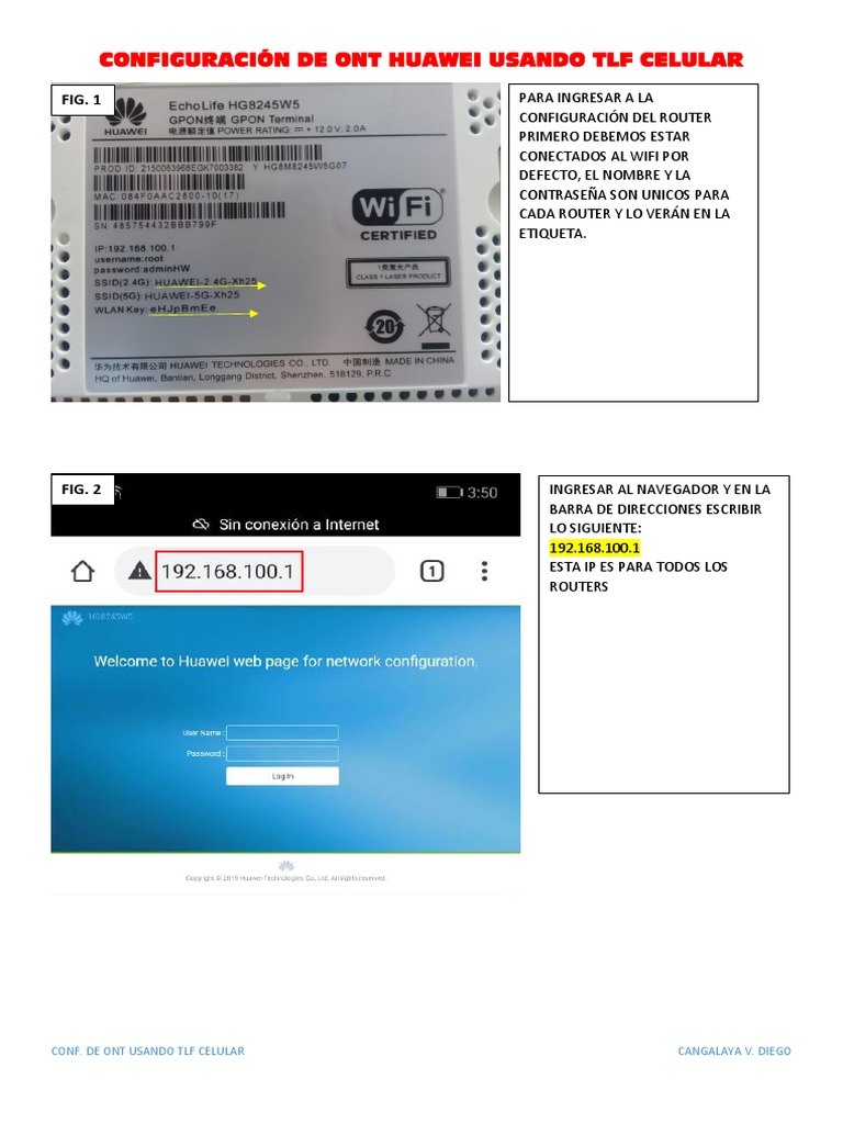 Conf de Ont Usando Celular | PDF | Enrutador (Computación) | Dirección IP