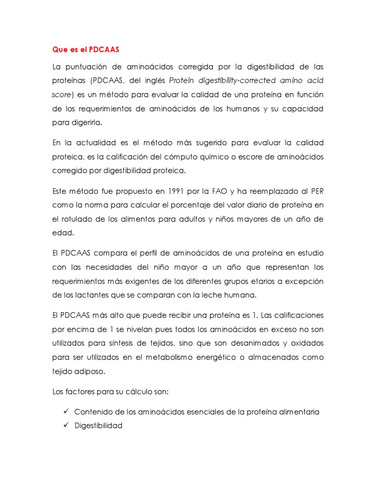 Que Es El PDCAAS | PDF