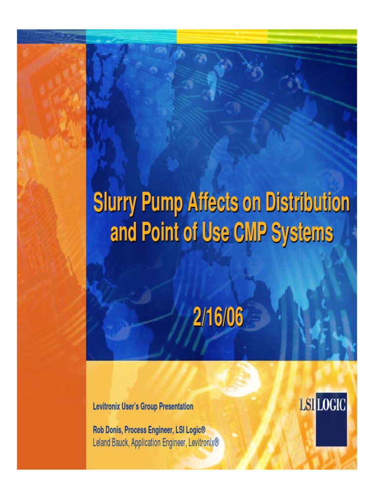 Slurry Pump Effects On Distribution and Point of Use CMP Systems | PDF ...