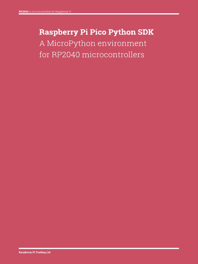 Raspberry Pi Pico Python SDK | PDF | Analog To Digital Converter | Computing