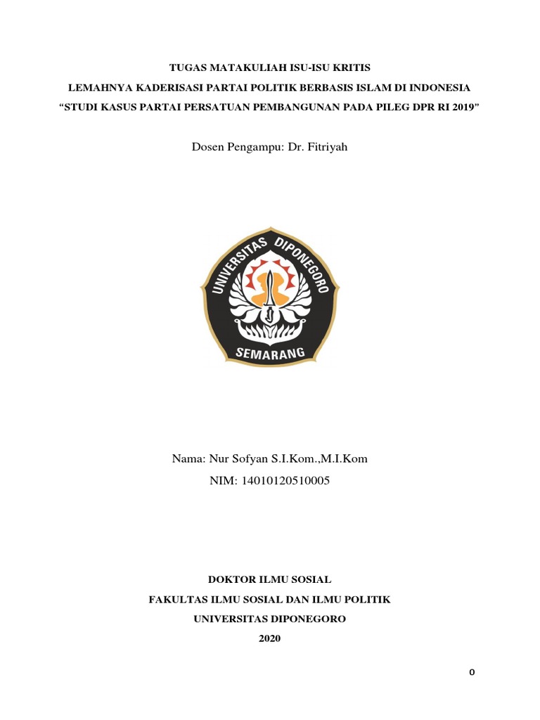 Fungsi Partai Politik (Kaderisas Partai Politik) Dr. Fitriyah Bashay (Nur Sofyan) | PDF | Ilmu ...