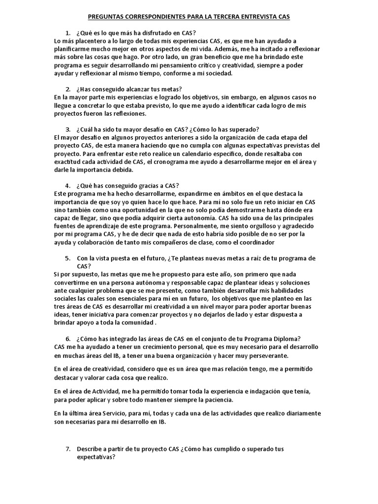 Tercera Entrevista Cas - Frank Mogollón-5to A-G3 | PDF | Planificación | Creatividad