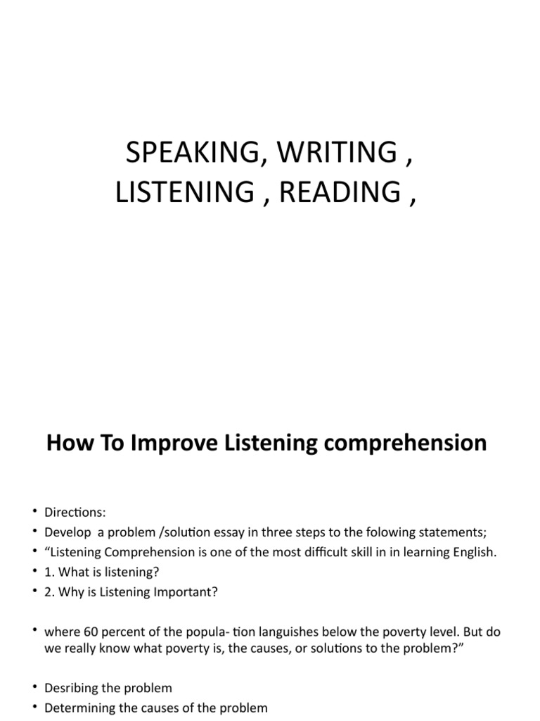 Improve English Listening Skills Guide | PDF | Career & Growth | Self ...