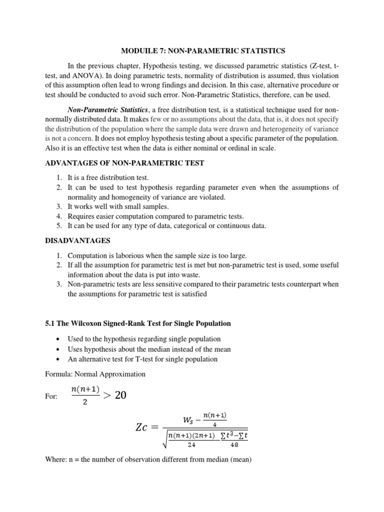 Non Parametric Test 1 | PDF | Spearman's Rank Correlation Coefficient ...