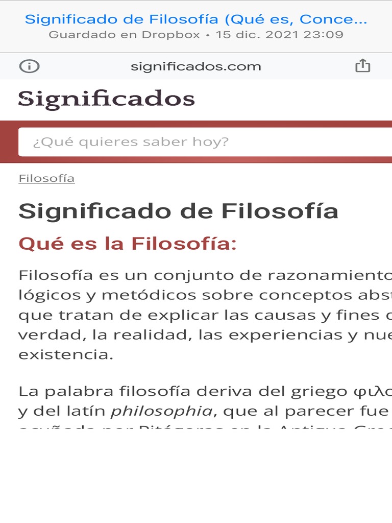 Significado de Filosofía (Qué Es, Concepto y Definición) - Significados ...