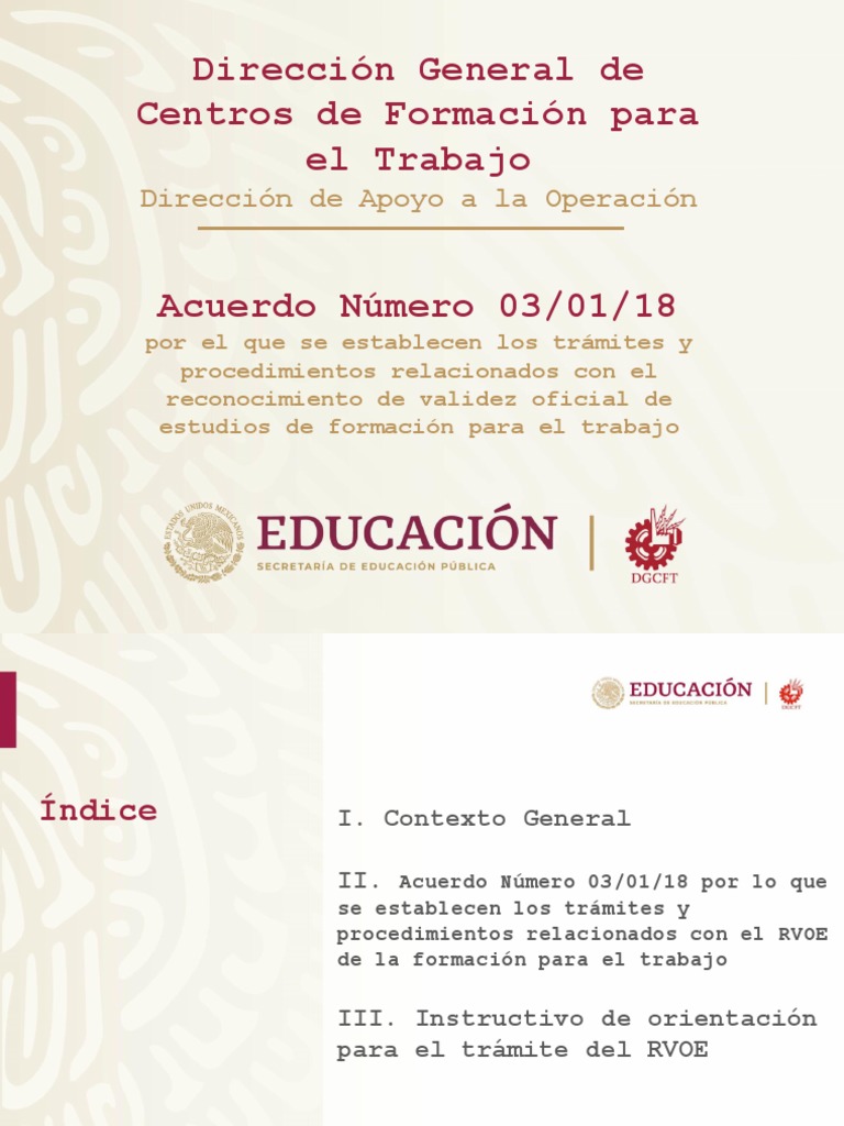 2020 DGCFT - Acuerdo de Rvoe | PDF | Plan de estudios | Maestros