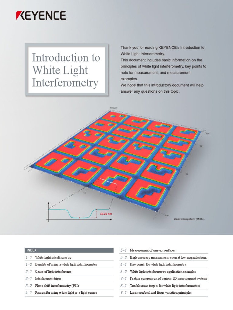Introduction To White Light Interferometry: Index | PDF ...
