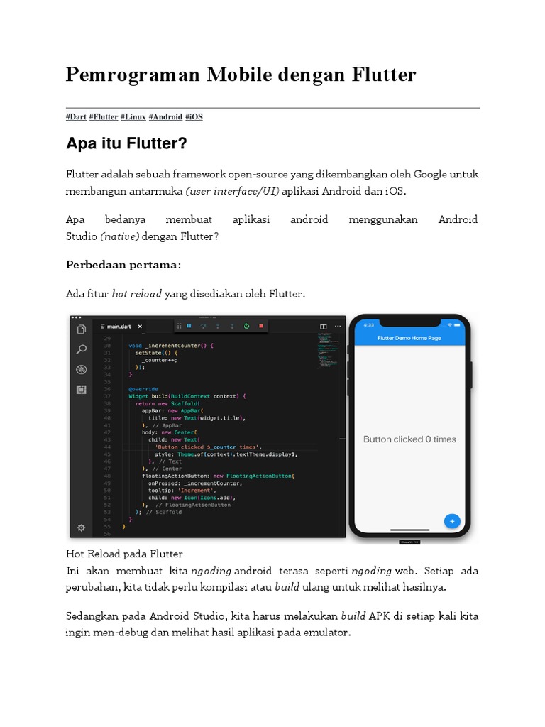 Pemrograman Mobile Dengan Flutter Meet 6 | PDF