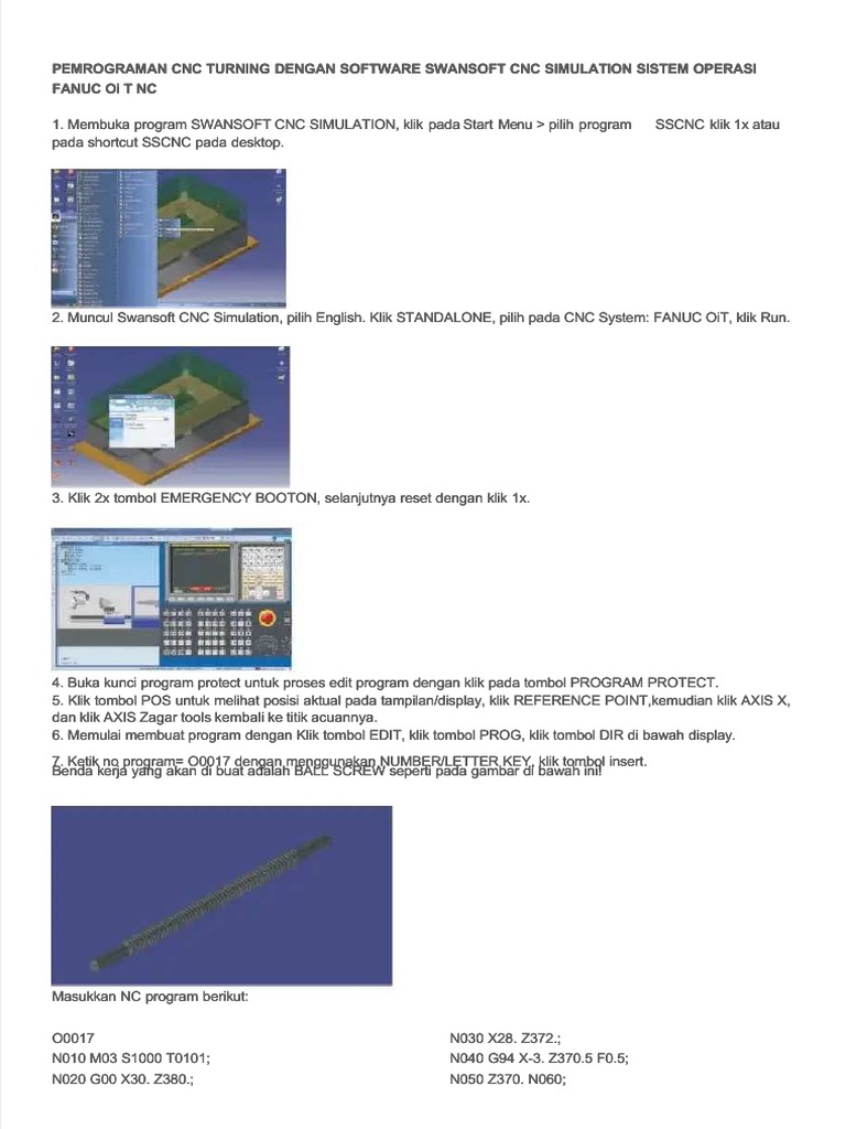 PDF Pemrograman CNC Turning Dengan Software Swansoft CNC Simulation ...