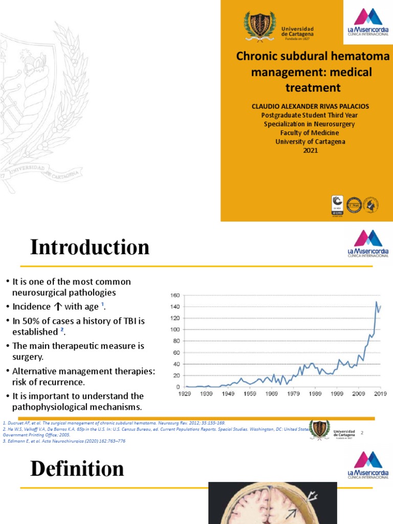 Chronic Subdural Hematoma Management: Medical Treatment: Claudio ...