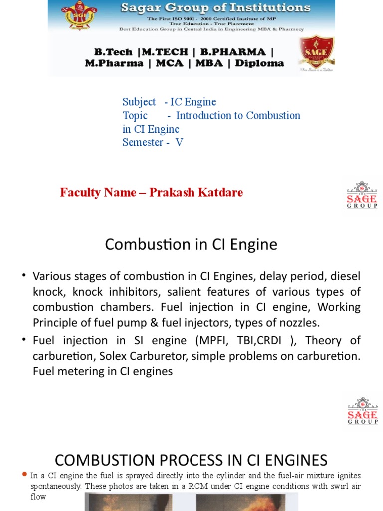 CI Engine Combustion Basics | PDF | Combustion | Fuel Injection